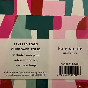 kate spade | Office | Kate Spade Layered Logo Clipboard Folio | Poshmark